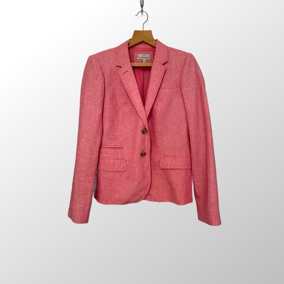 J. Crew | Jackets & Coats | J Crew Pink Blazer Tailored Suit Jacket ...